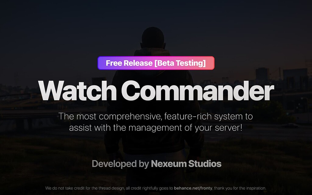 Watch Commander [Beta Testing] - FiveM Releases - Cfx.re Community