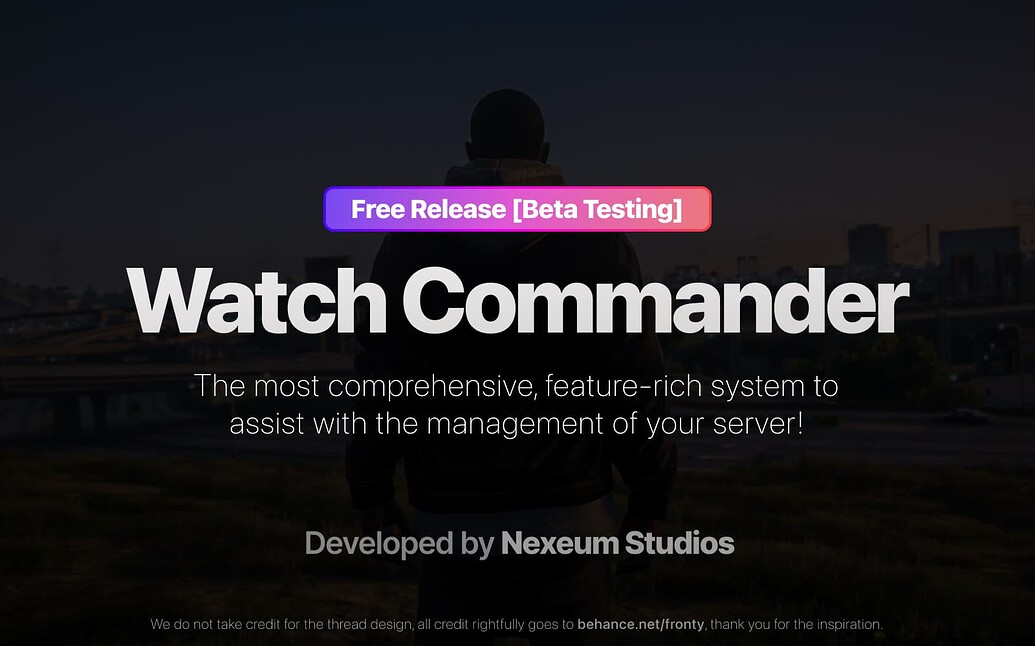 Watch Commander [Beta Testing] - FiveM Releases - Cfx.re Community