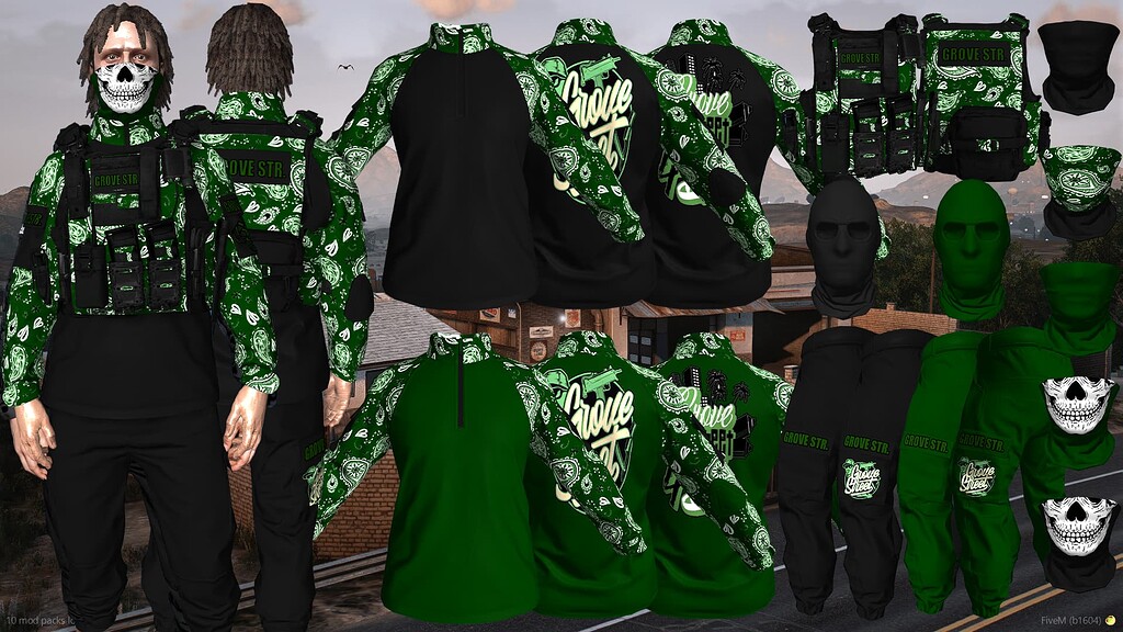 Grove Street StrikeTeam Uniform for Male and Female [Lore Friendly] [On Sale] - FiveM Releases ...