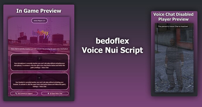 FiveM Voice Nui Script | QB & ESX | Voice Chat Detector - FiveM ... FiveM Voice Nui Script | QB & ESX | Voice Chat Detector - FiveM ...