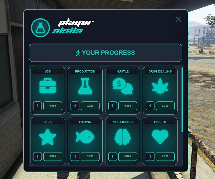 [PAID] [ESX/QB/QBX] Versatile skill system for your fivem server with ...