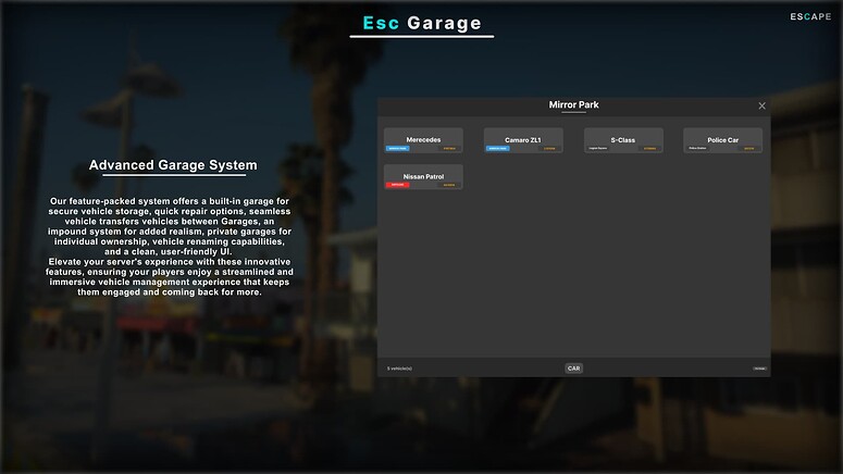 [QB/ESX] Advanced Garage System + Management - FiveM Releases - Cfx.re ...