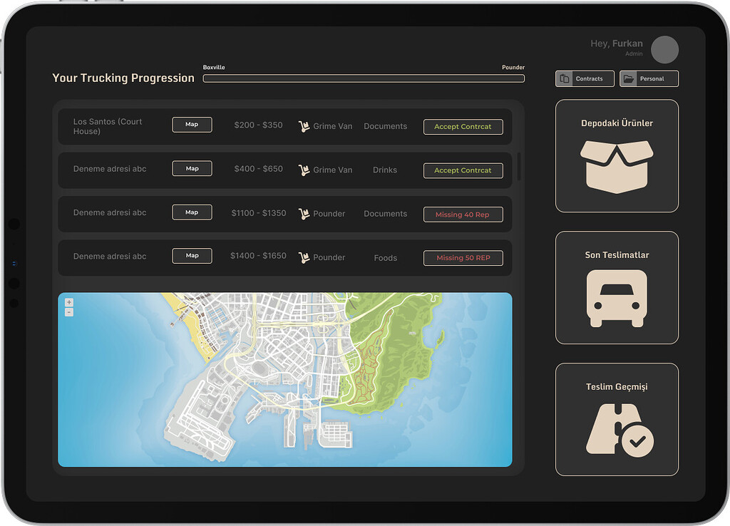 GoPostal UI SCRIPT - FiveM Releases - Cfx.re Community