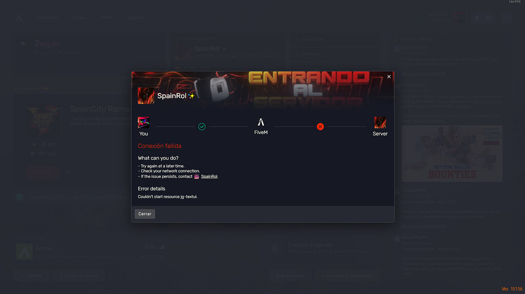 Couldn't start resource jg-textui - FiveM Client Support - Cfx.re Community