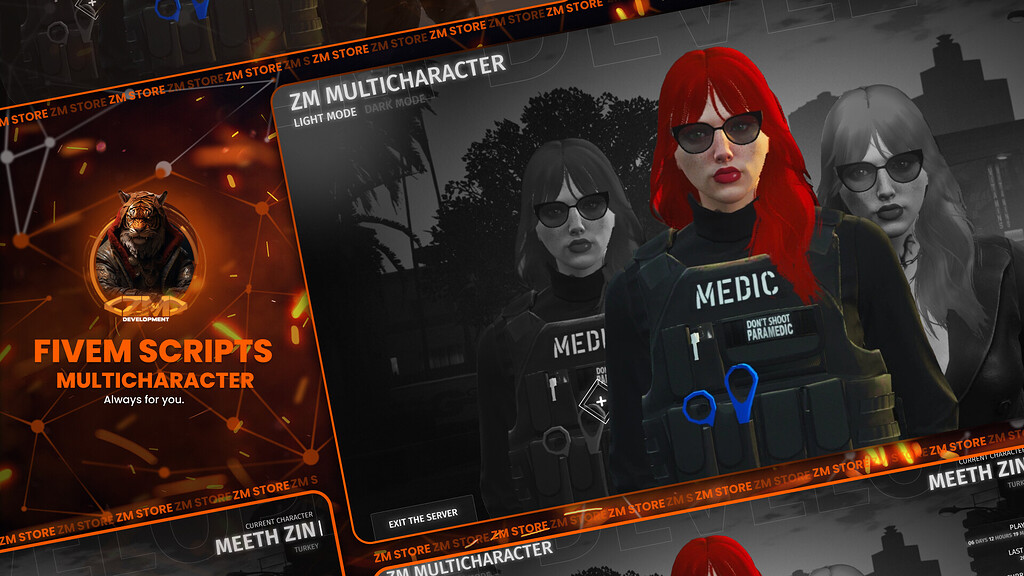 [QBCore] Multicharacter (extra slot, tebex store integration, light mod, dark mod, ...) - FiveM ...