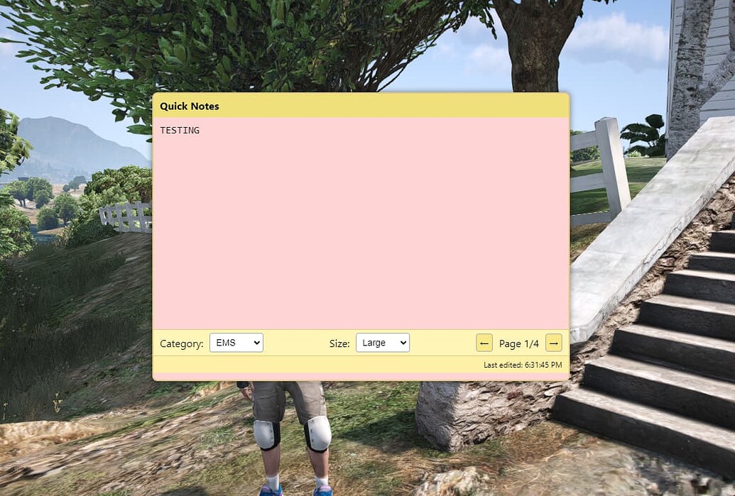 Quick Notes In-Game Notepad - FiveM Releases - Cfx.re Community
