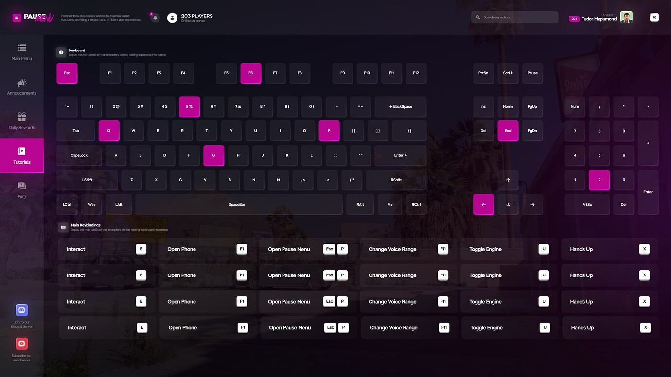 Pause Menu V3 | Daily Rewards • Announcements • Minigames - FiveM ...