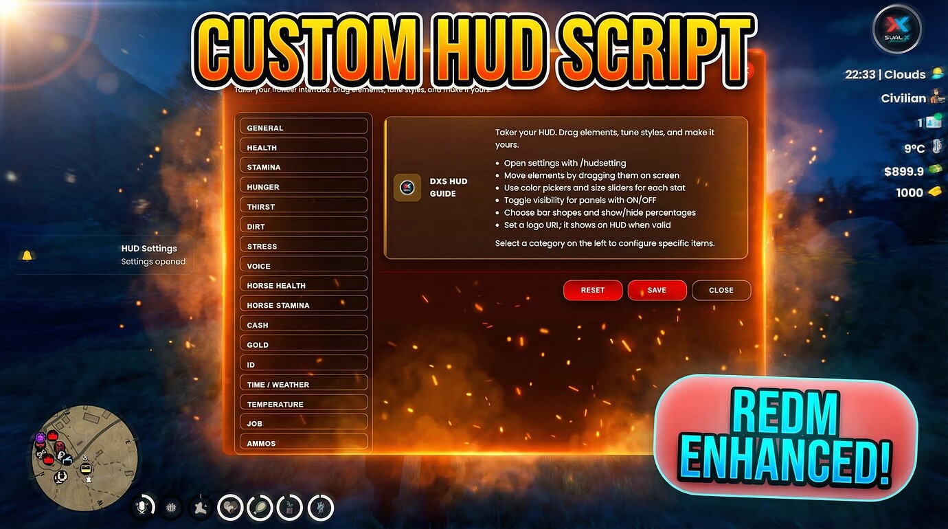 DXS Hud & Metabolism [PAID] [VORP] - RedM Releases - Cfx.re Community