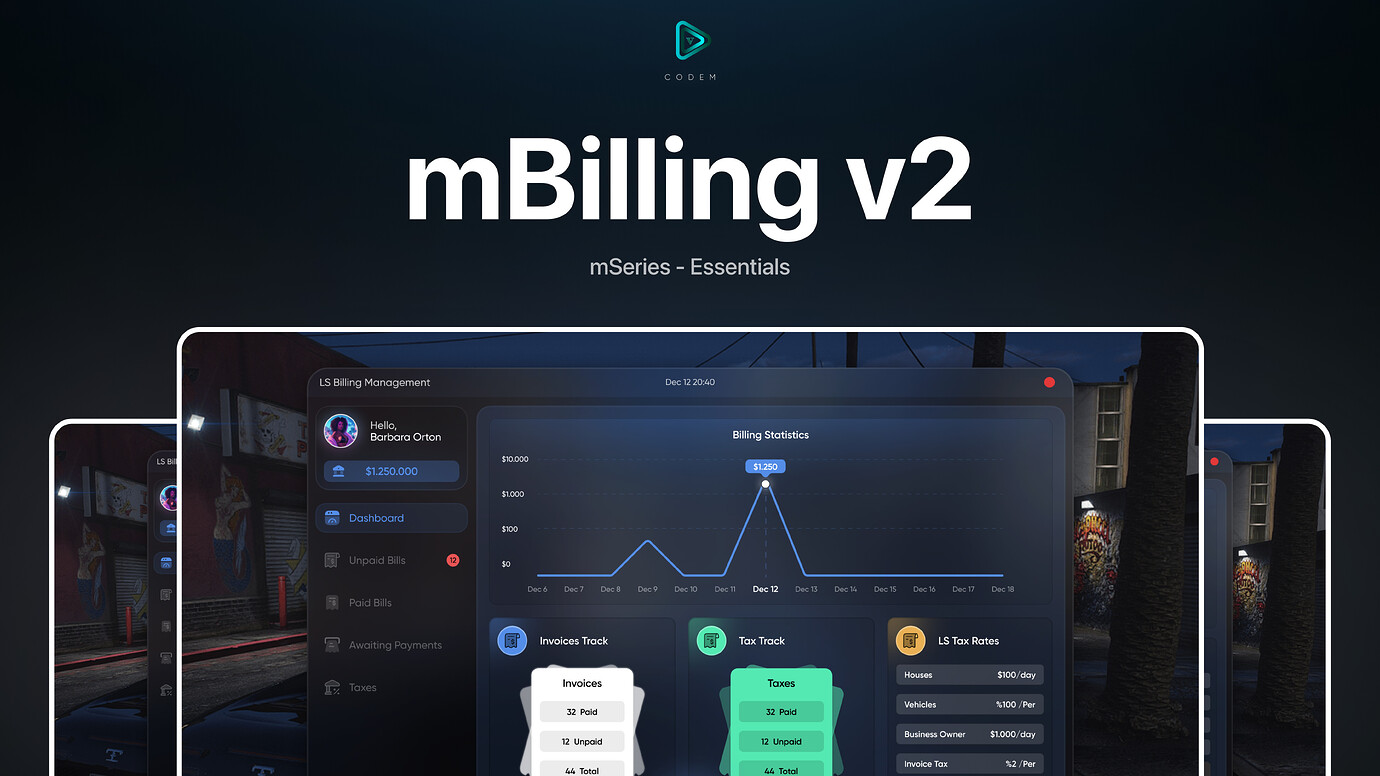 CodeM mBilling v2 - Advanced Billing Script (ESX-QB) - FiveM Releases ...