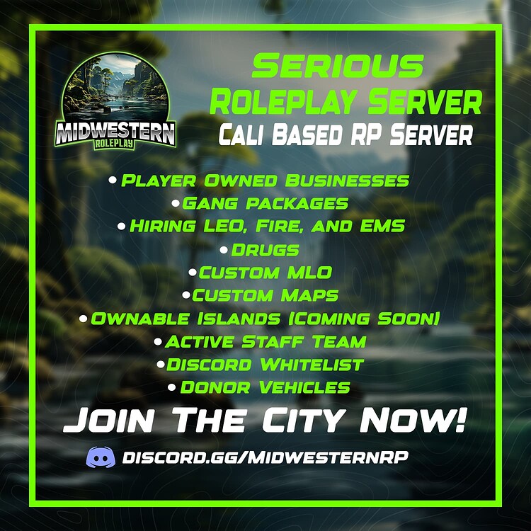 Midwestern Roleplay - QBCore Serious Roleplay Server! - Server Bazaar ...