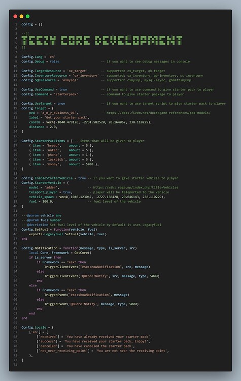 [FREE] [RELEASE] Advanced Starter Pack System - Releases - Cfx.re Community