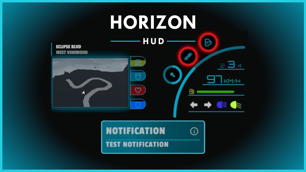 Horizon HUD (Car HUD, Status HUD, Notification) - FiveM Releases - Cfx ...