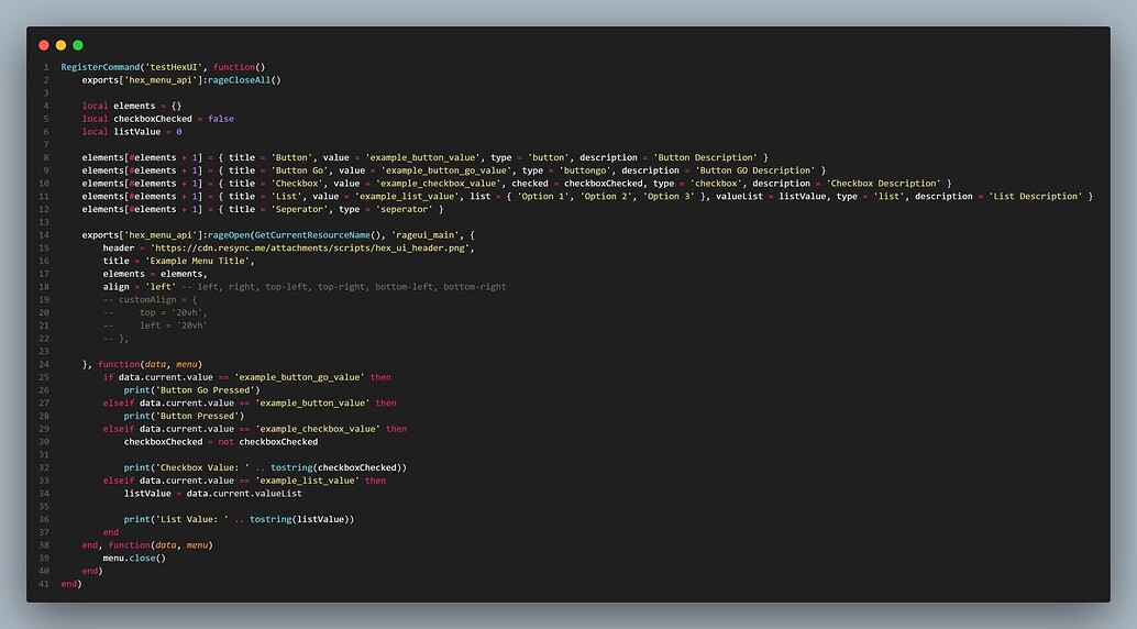 [free] hex menu api - FiveM Releases - Cfx.re Community