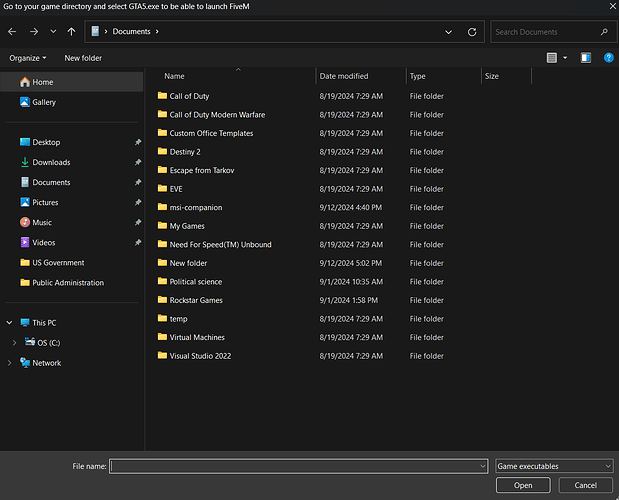 Can not find the citizenfx.ini - FiveM Client Support - Cfx.re Community