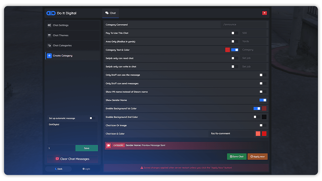 Advanced Chat System | 9 Themes | Live Editor | RP Ready [ESX/QBcore ...