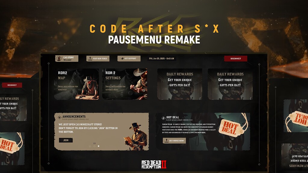 2 in 1 system Pausemenu Remake (Dailygift, Keybinds, Pausemenu) - RedM ...