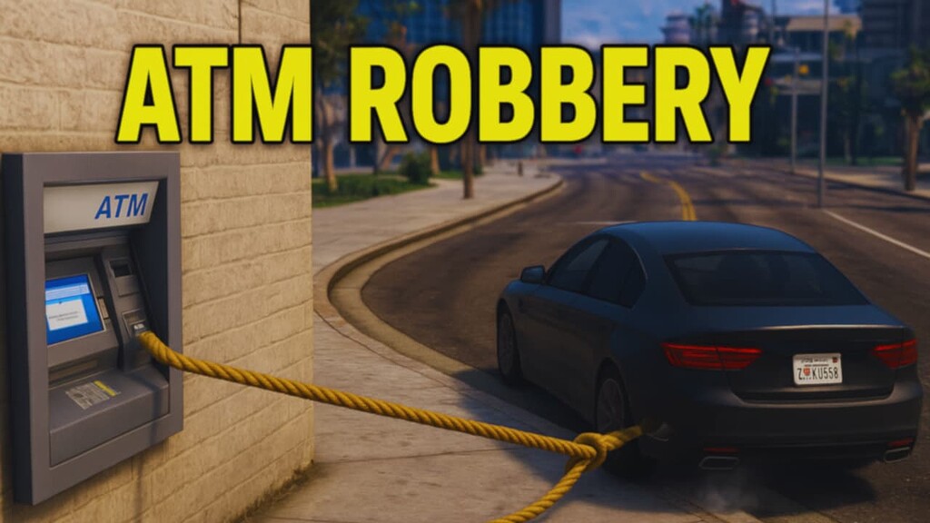 [Free] [ESX/QBCore/QBox] Realistic ATM Robbery | Pull ATM From Wall ...