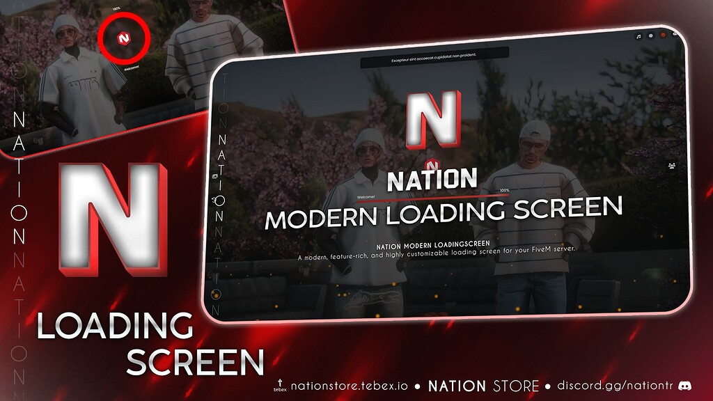 FiveM Modern Loading Screen | NATION | STANDALONE - FiveM Releases ...