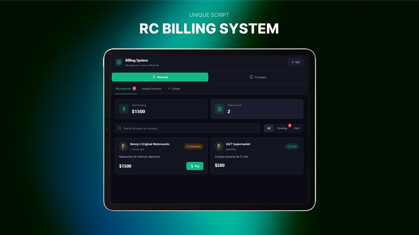 [PAID] Advanced Invoicing System for FiveM - FiveM Releases - Cfx.re ...