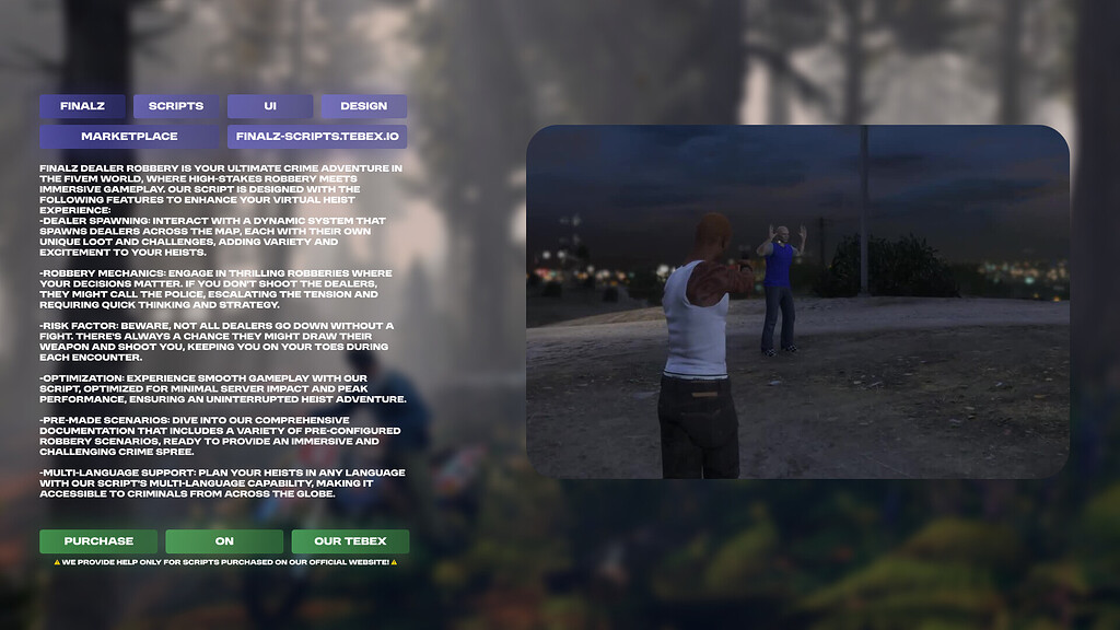 [STANDALONE][PAID] FinalZ NPCRobbery - FiveM Releases - Cfx.re Community