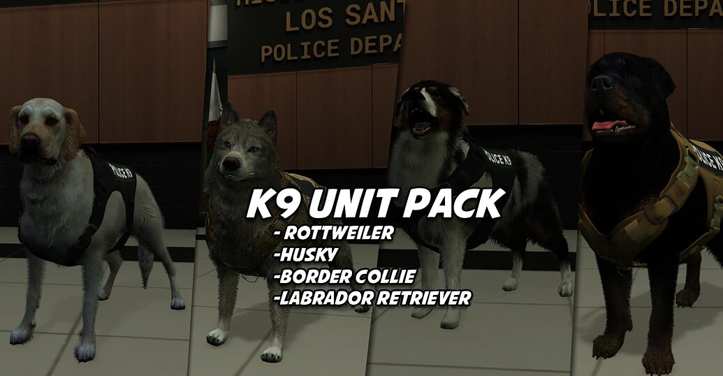 K9 Unit Pack - Addon Dog Pack - FiveM Releases - Cfx.re Community