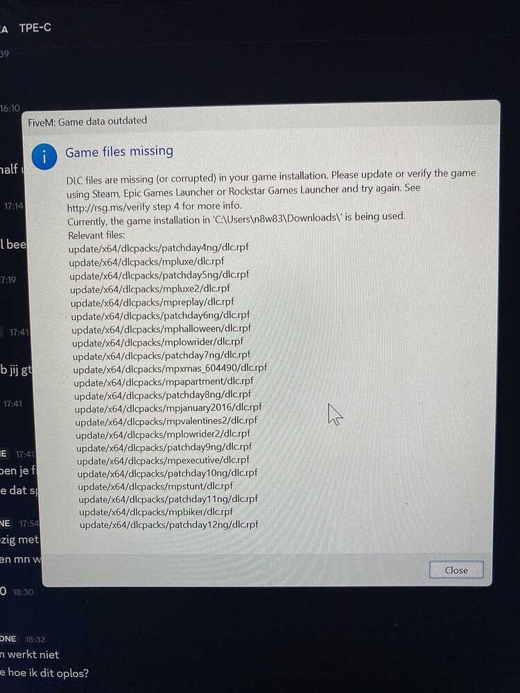 Fivem missing files issue - FiveM Client Support - Cfx.re Community
