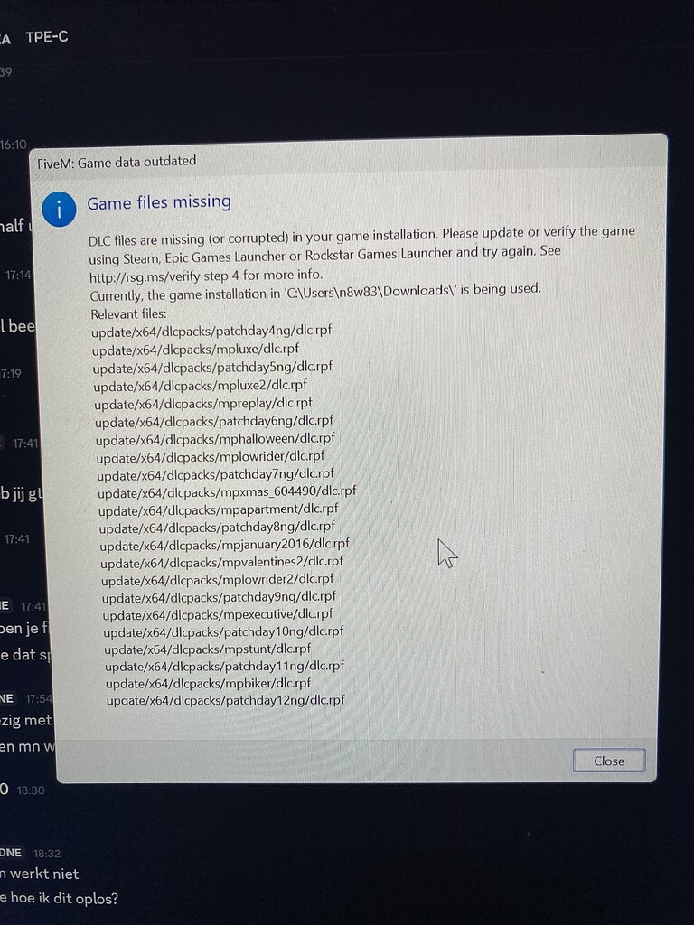 Fivem missing files issue - FiveM Client Support - Cfx.re Community