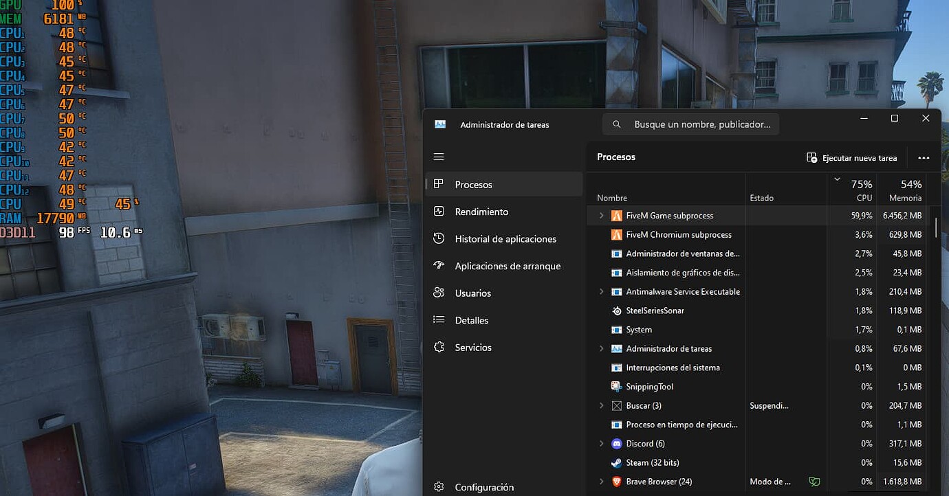 100% cpu usage - FiveM Client Support - Cfx.re Community