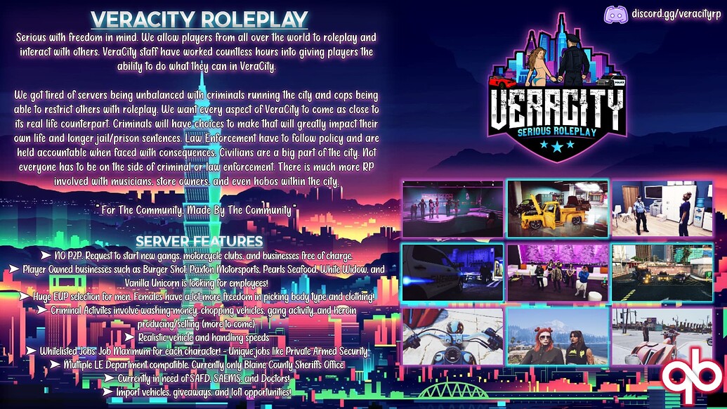 🌍 VeraCity Roleplay 2.0 RELEASE 18+ | Immersive Roleplay | Realistic ...