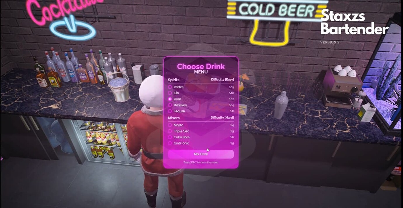 [QB] Staxzs Bartender - FiveM Releases - Cfx.re Community