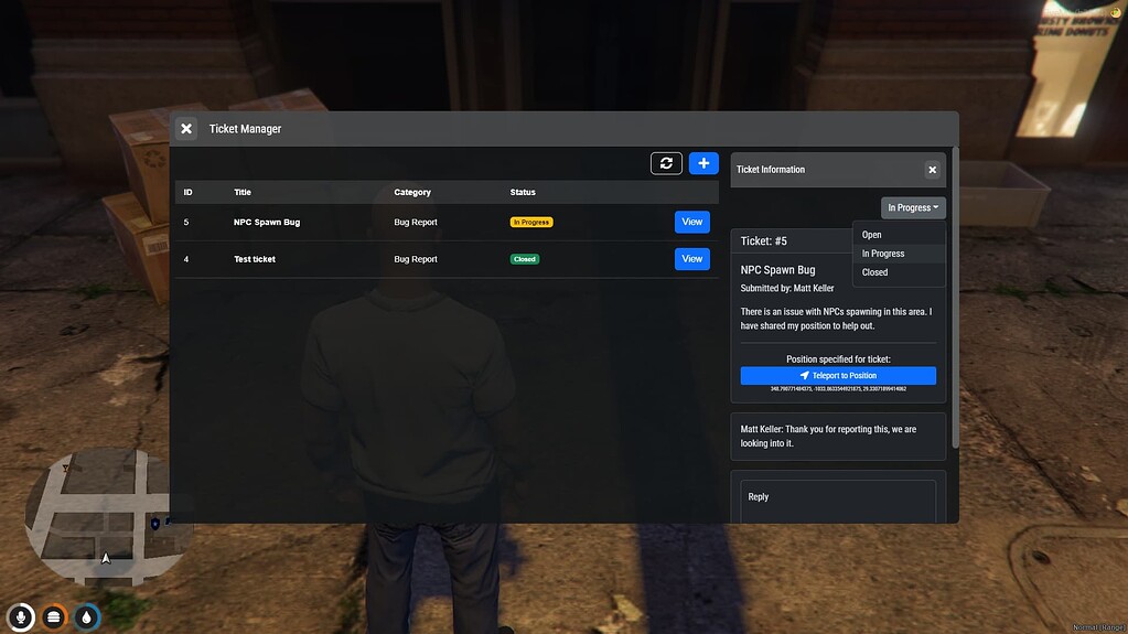 [FREE] [QB|ESX] In-game Ticket Manager - Releases - Cfx.re Community