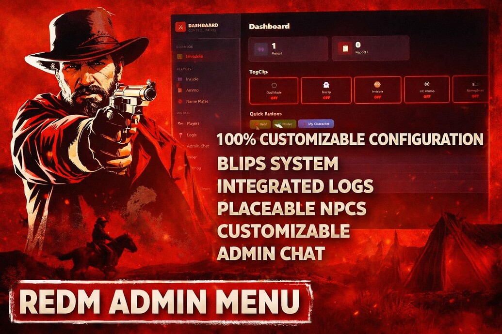 RedM Admin Menu VORP/RSQCore | Ultimate Admin Menu - RedM Releases ...