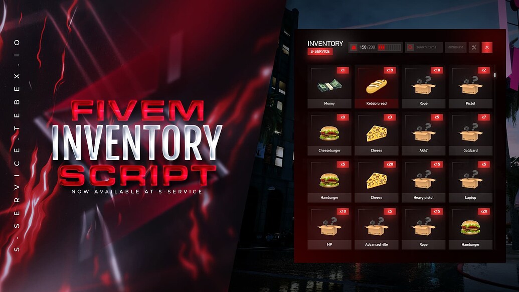 [ESX] Advanced Inventory Script | S - Inventory - FiveM Releases - Cfx ...