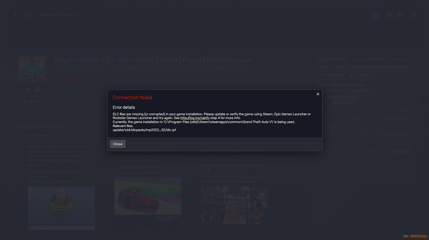File problems - FiveM Client Support - Cfx.re Community