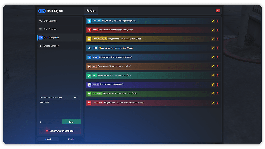 Advanced Chat System | 9 Themes | Live Editor | RP Ready [ESX/QBcore ...