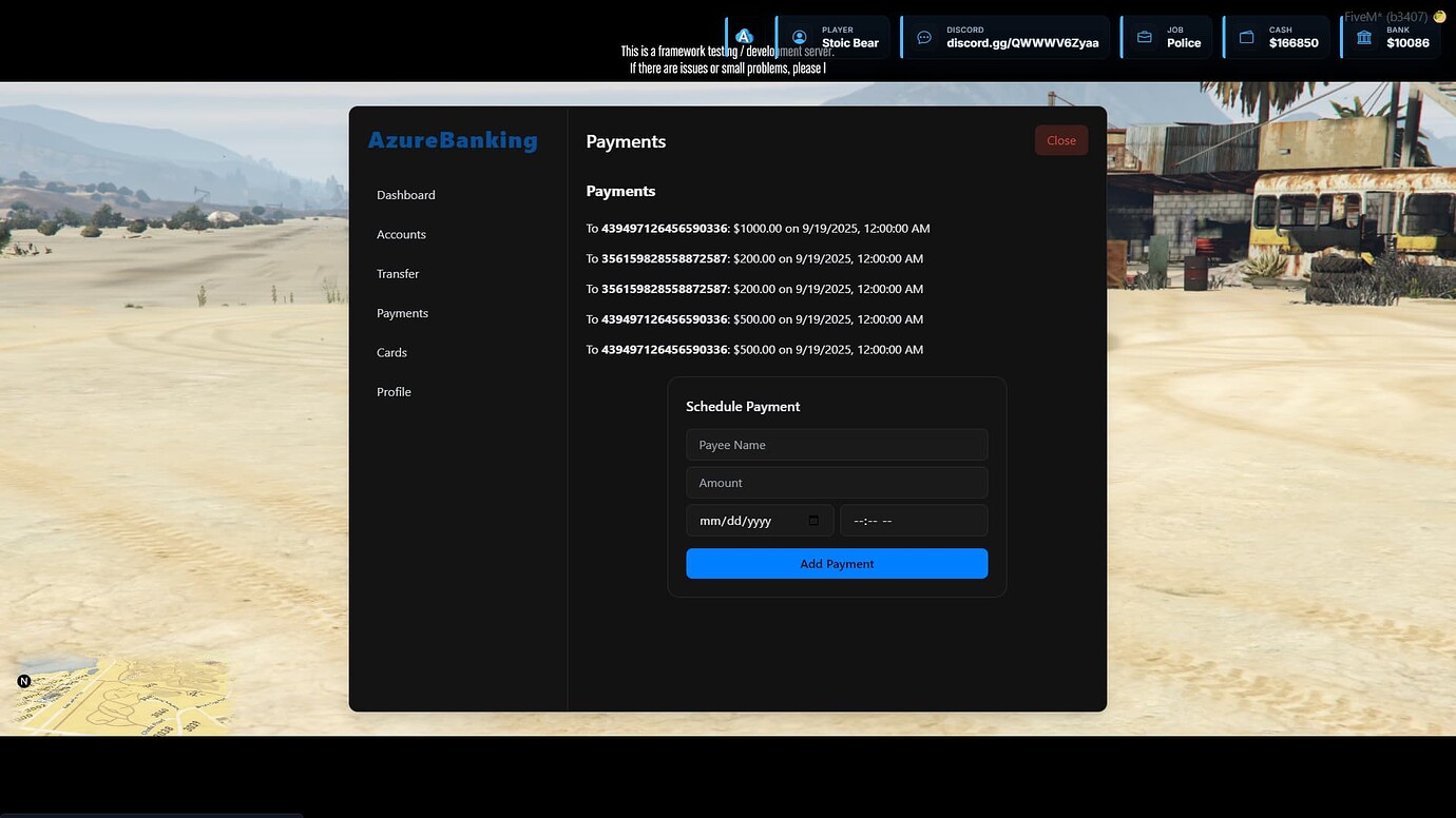 Azure Framework | vMenu Framework | Money | Jobs | Addons - FiveM ...
