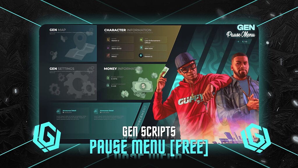 [QB/ESX] GEN Pause Menu [FREE ESCROWED] - FiveM Releases - Cfx.re Community