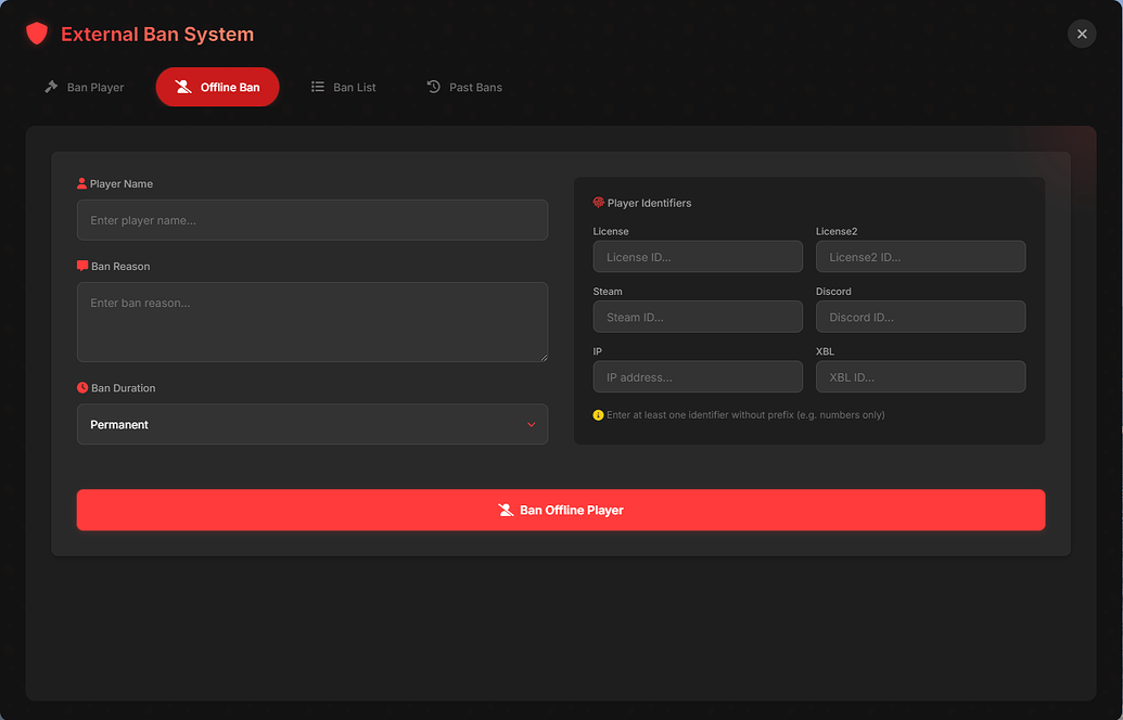 [ESX/QB/STANDALONE] Advanced Ban System - FiveM Releases - Cfx.re Community