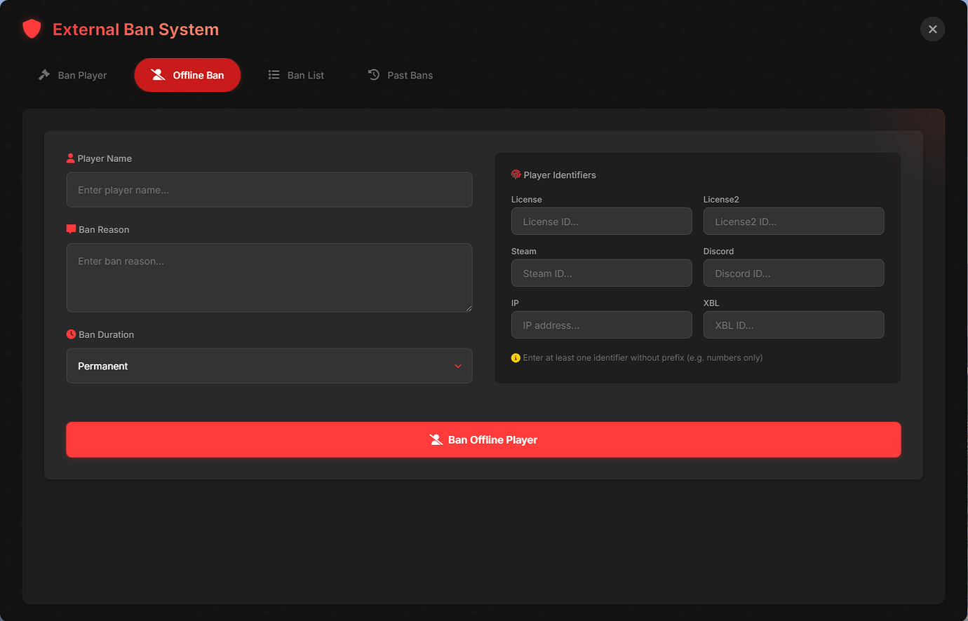 [ESX/QB/STANDALONE] Advanced Ban System - FiveM Releases - Cfx.re Community