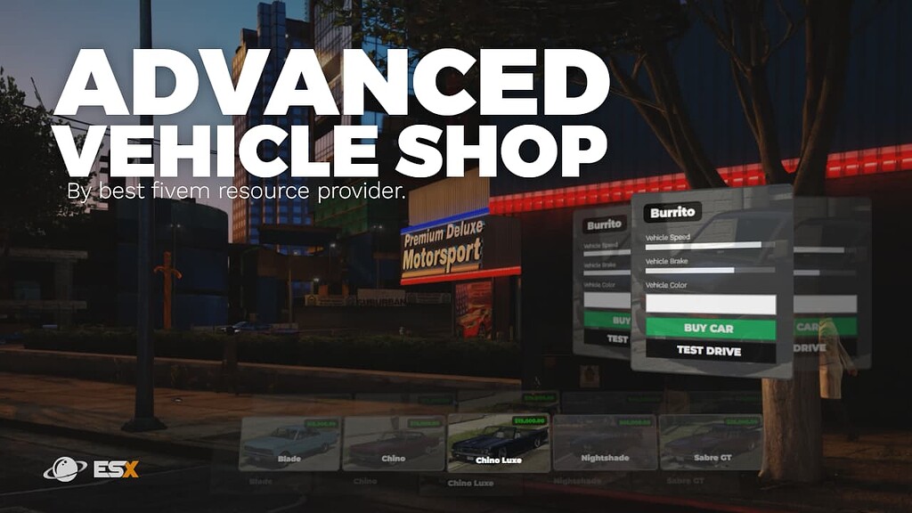 OP Vehicle Shop - Multiple Shops, Test Drive, Animations and more ...