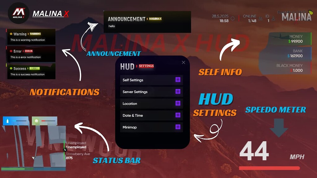 [ESX] MX-Hud v1 - FiveM Releases - Cfx.re Community