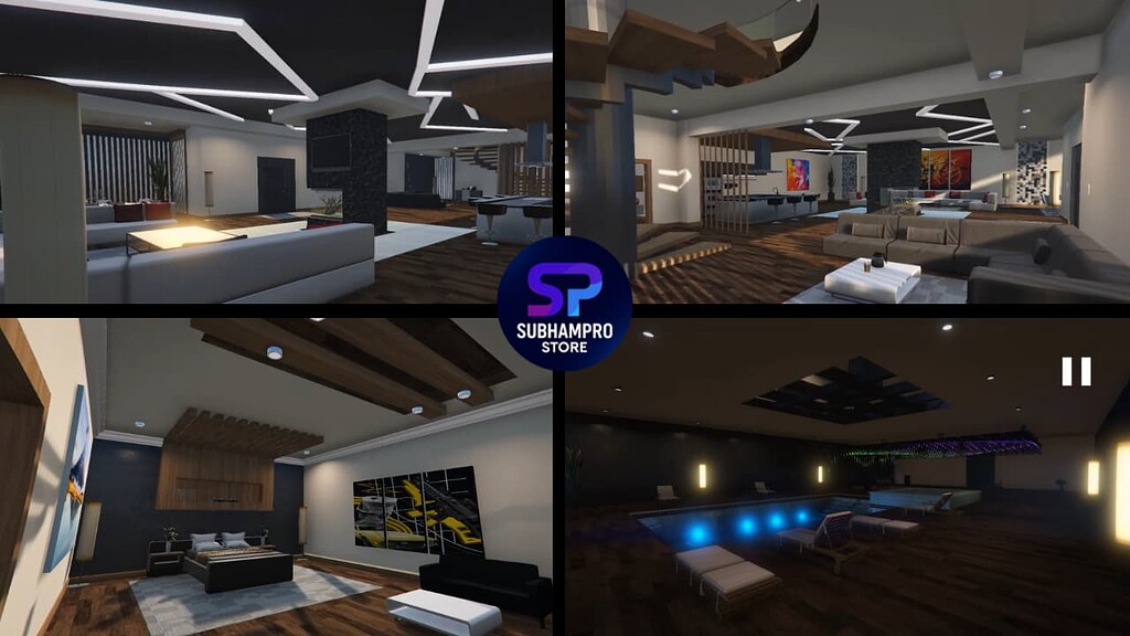 🏠 Futuristic Housing Shell 08 – Unfurnished + Furnished at $9.99 USD ...