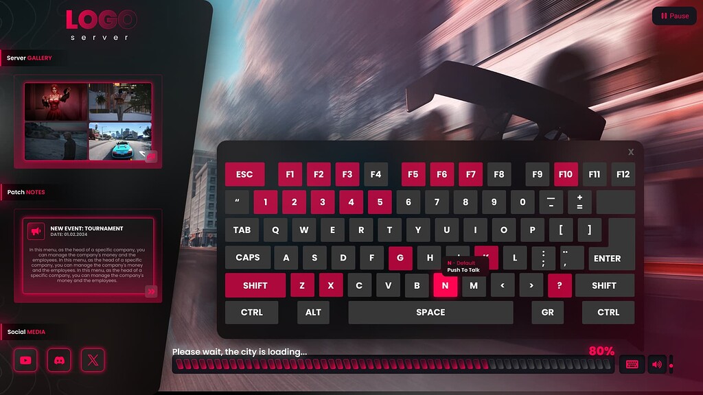 [PAID][STANDALONE] Neon Loading Screen with Video, Main Keys, Social ...