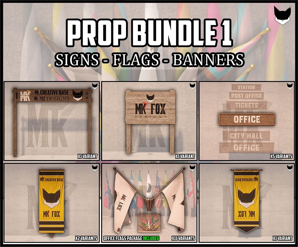 [PROPS] PROP BUNDLE 1 - FLAGS, BANNERS and SIGNS - RedM Releases - Cfx ...