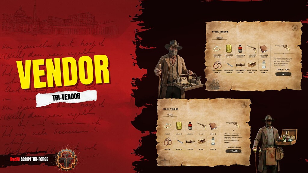 Vendor & Trader System [VORP] - RedM Releases - Cfx.re Community