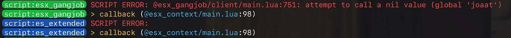 Attempt to call a nil value (global 'joaat')^7 - ES/ESX - Cfx.re Community