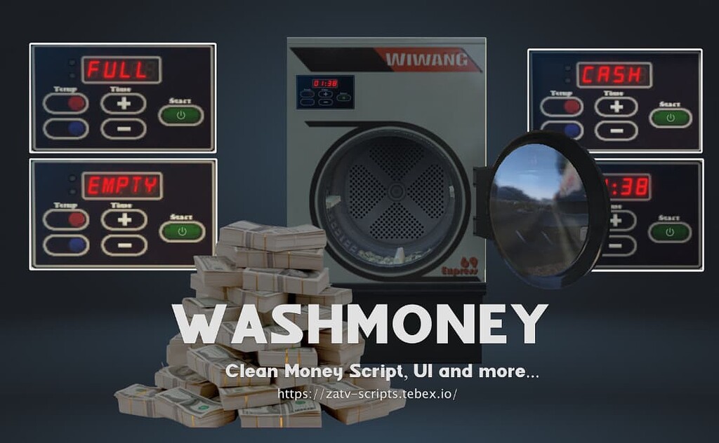 [QBCore / ESX ] Advanced Money Wash + UI - FiveM Releases - Cfx.re Community