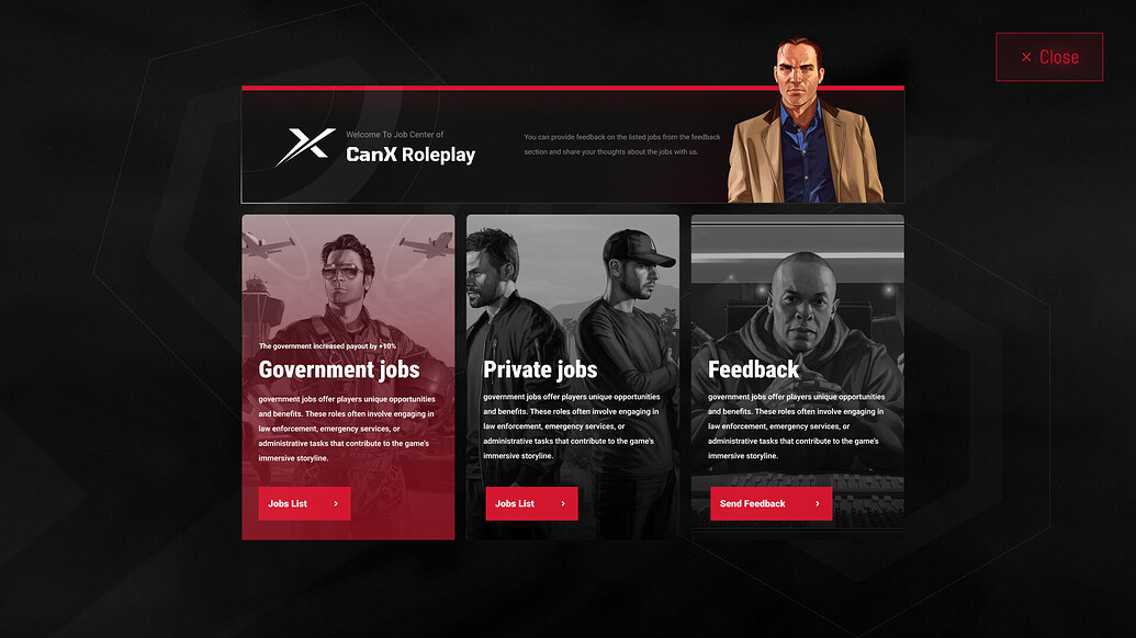 [PAID][STANDALONE] Canx - Job Selector V2 - FiveM Releases - Cfx.re ...