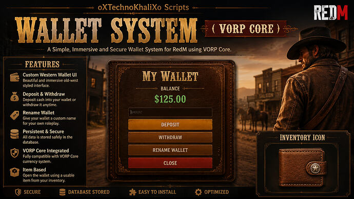 [free] vorp wallet system - RedM Releases - Cfx.re Community