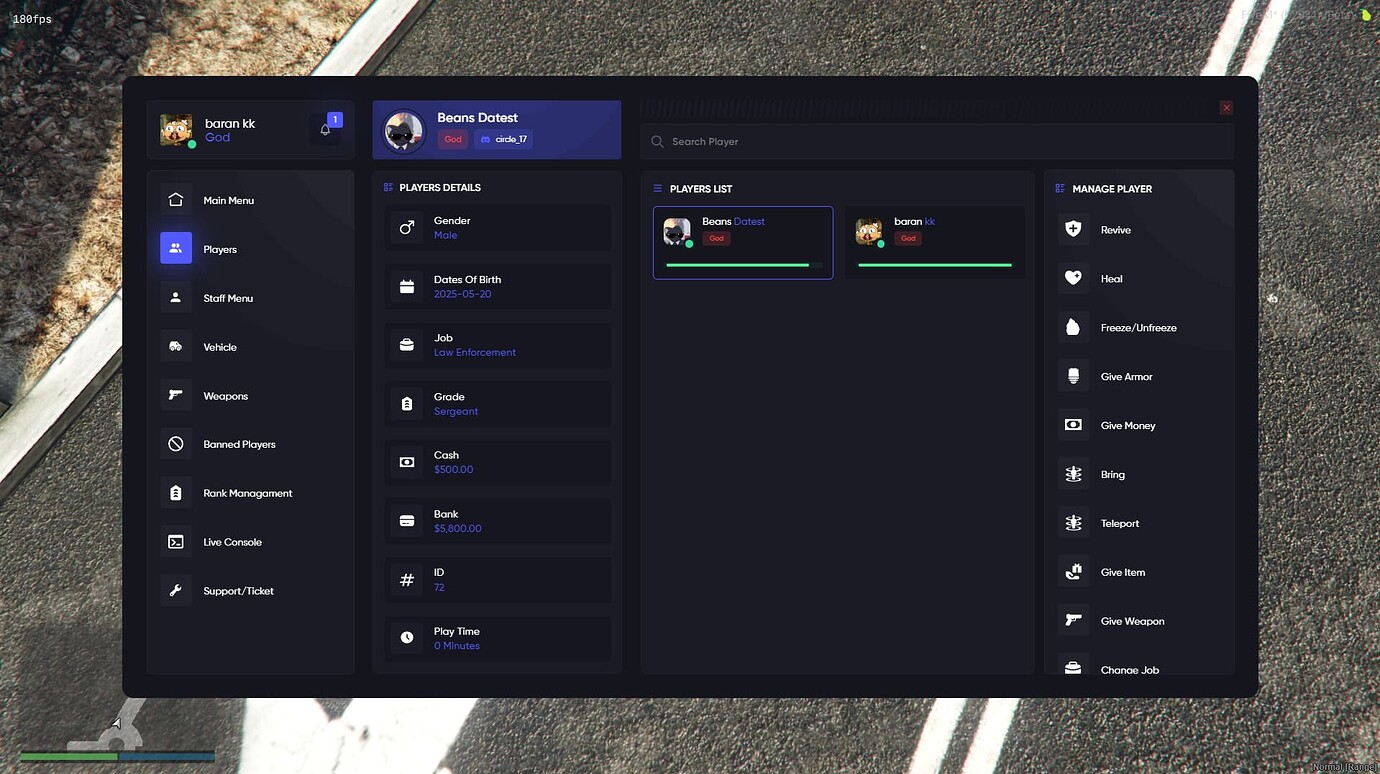 Admin Menu System | STG Scripts [ESX/QBCORE/QBOX] [PAID] - FiveM ...